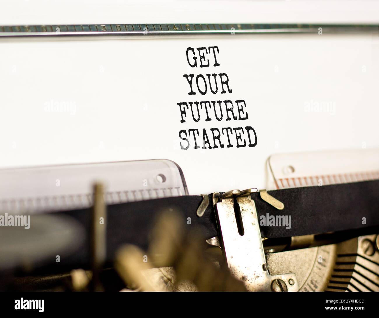 Get your future started symbol. Concept words Get your future started typed on beautiful old ...