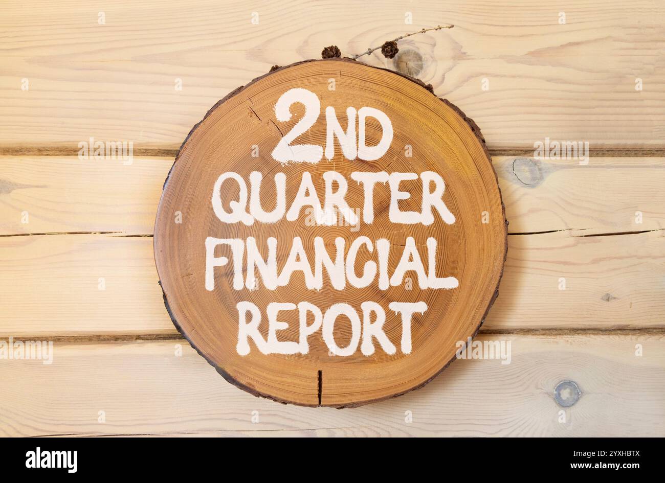 2nd quarter financial report symbol. Concept words 2nd quarter ...