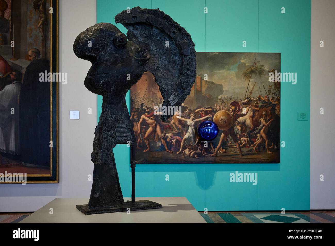 A joint view of Jeff Koons' artworks ''Gazing Ball (David Intervention ...