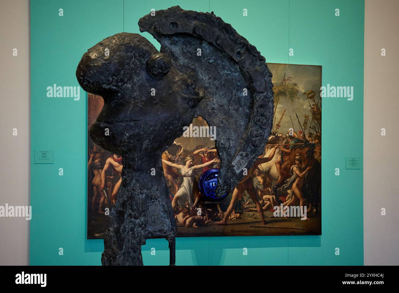 A joint view of Jeff Koons' artworks ''Gazing Ball (David Intervention ...