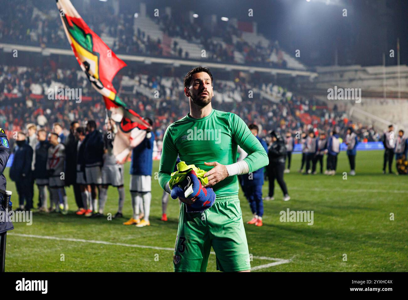Augusto Batalla seen during LaLiga EA SPORTS game between teams of Rayo ...