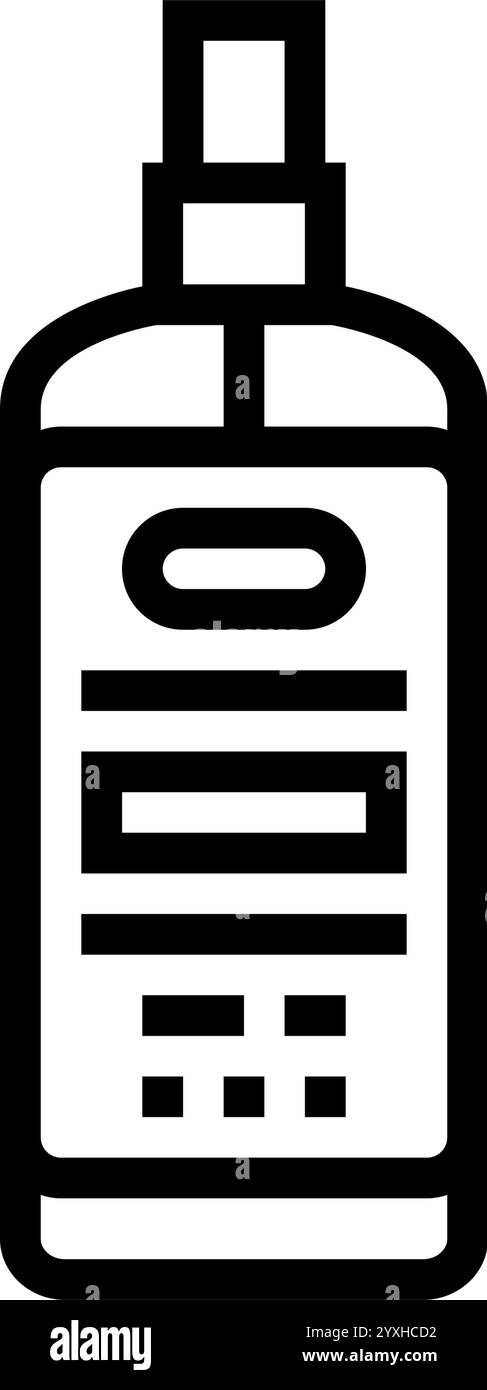 toner bottle men cosmetic line icon vector illustration Stock Vector ...