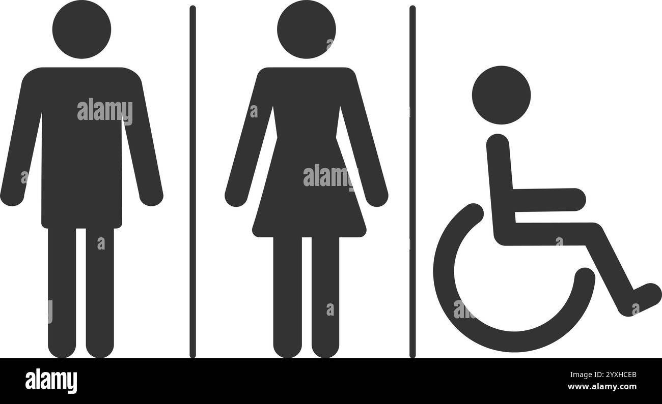 Person icon set Black and White Stock Photos & Images - Alamy