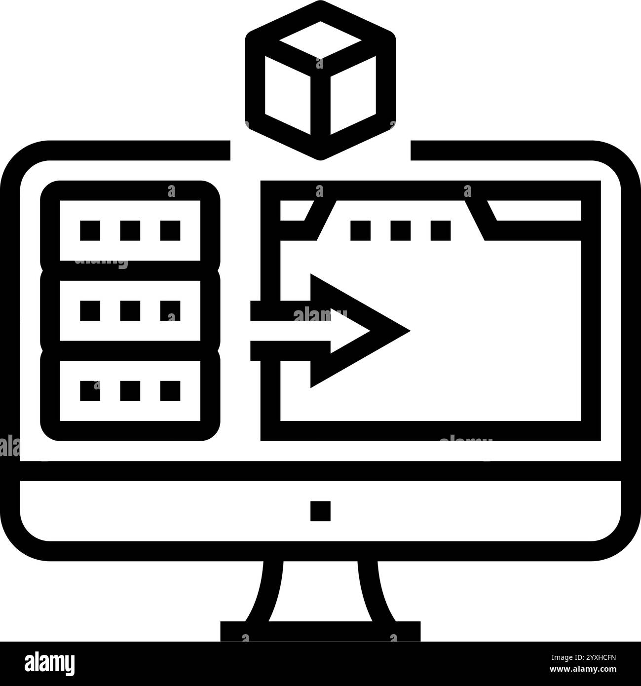 virtual machine data center line icon vector illustration Stock Vector ... virtual machine data center line icon vector illustration Stock Vector ...