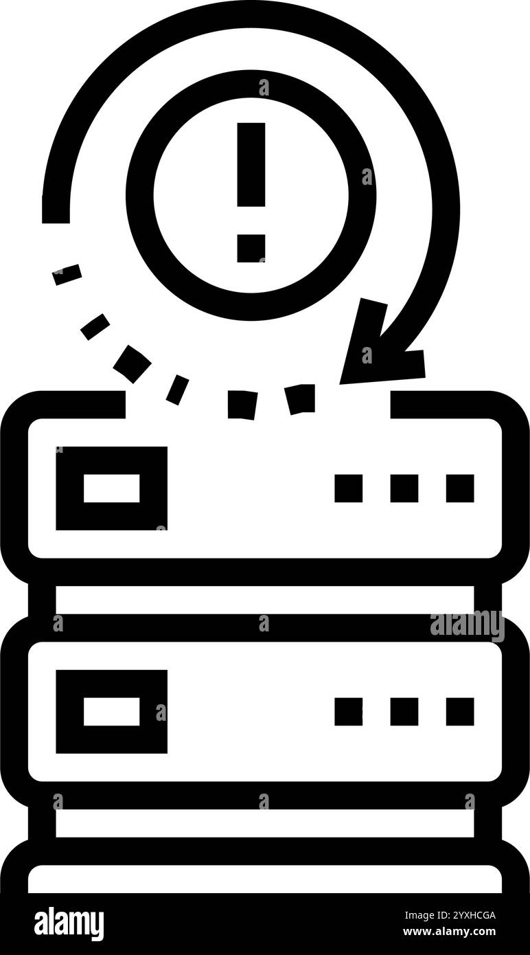 disaster recovery data center line icon vector illustration Stock ...