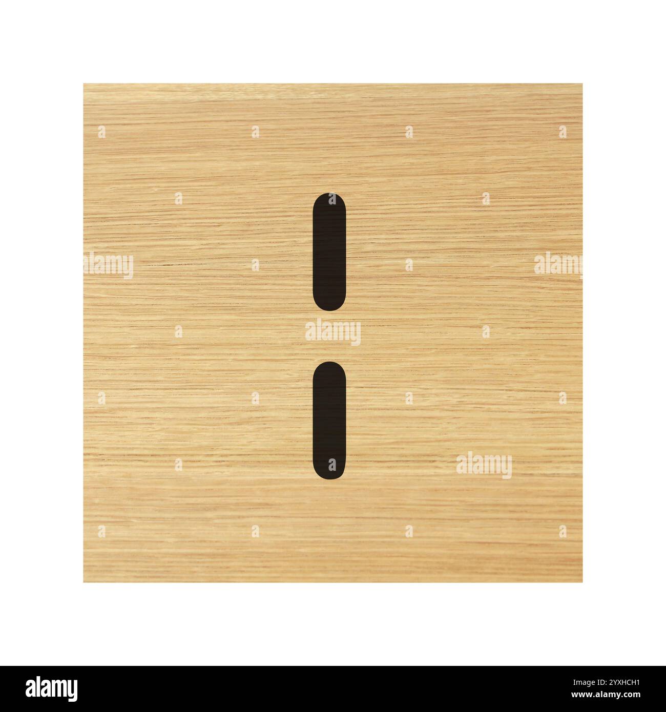 vertical bar glyph symbol wood block Stock Photo - Alamy