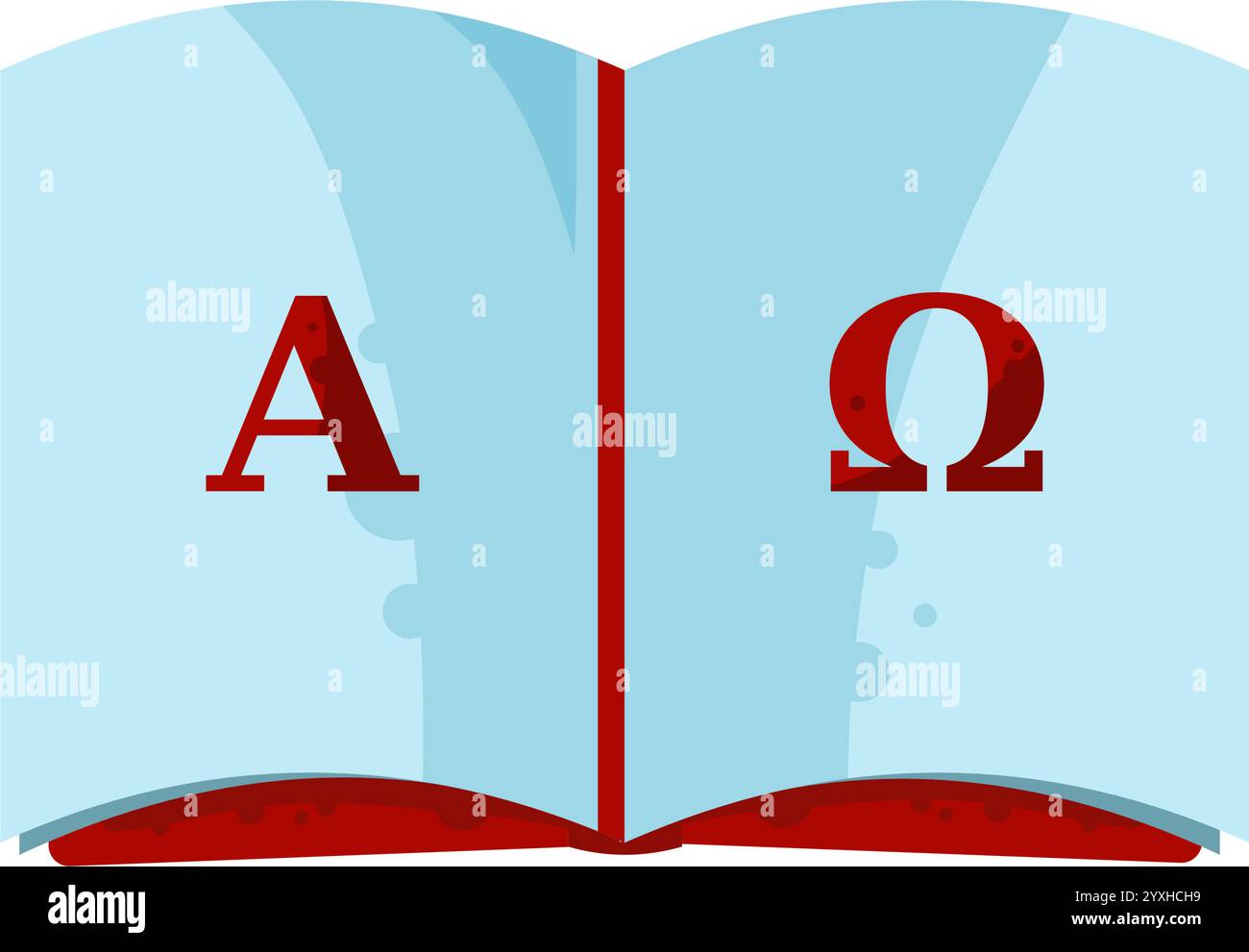 bible, open book with alpha and omega signs Stock Vector Image & Art ...