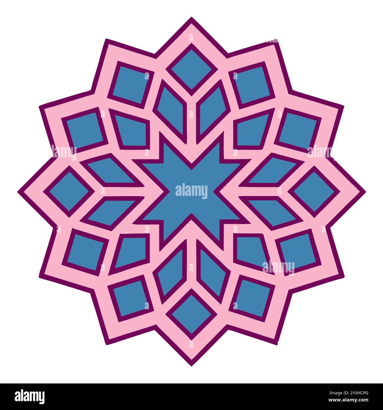 Islamic decorations in the dome of the Prophet's Mosque in Saudi Arabia ...