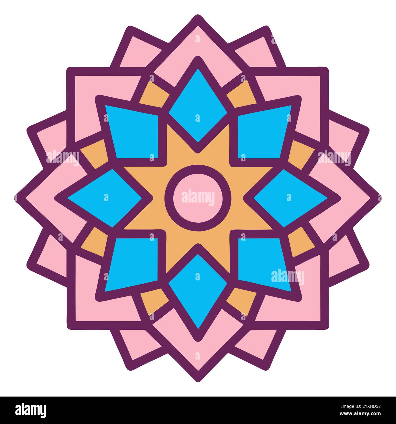 Islamic decorations in the dome of the Prophet's Mosque in Saudi Arabia ...