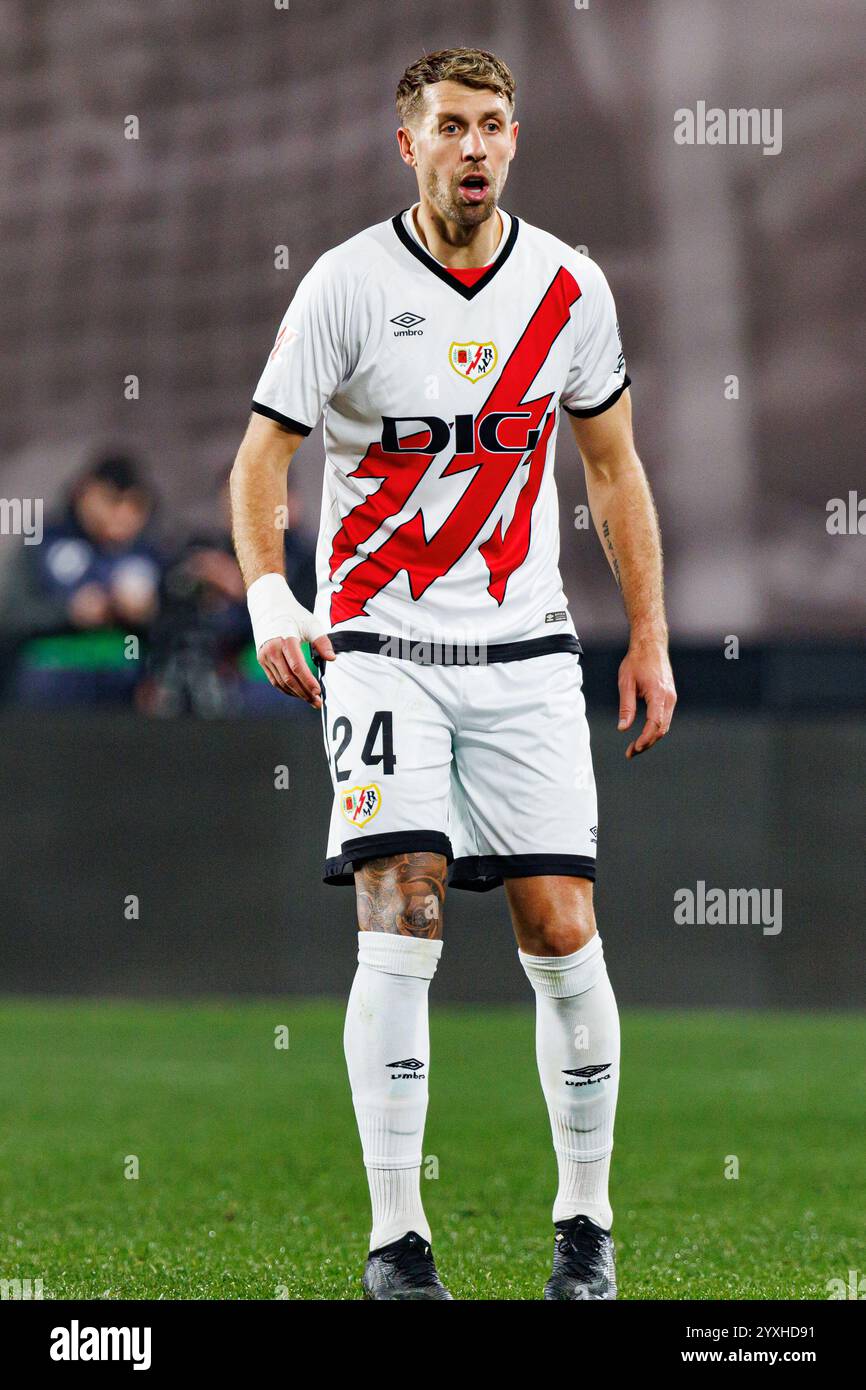 Florian Lejeune seen during LaLiga EA SPORTS game between teams of Rayo ...