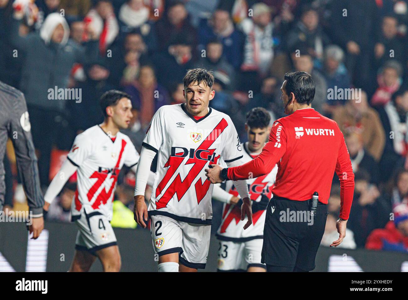 Andrei Ratiu seen during LaLiga EA SPORTS game between teams of Rayo ...
