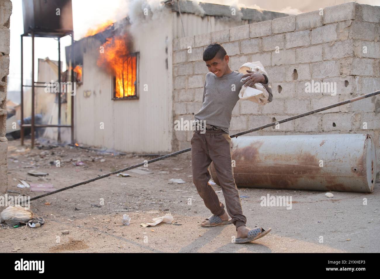 A situation in the streets of Damascus, Syria, after overthrow of the ...