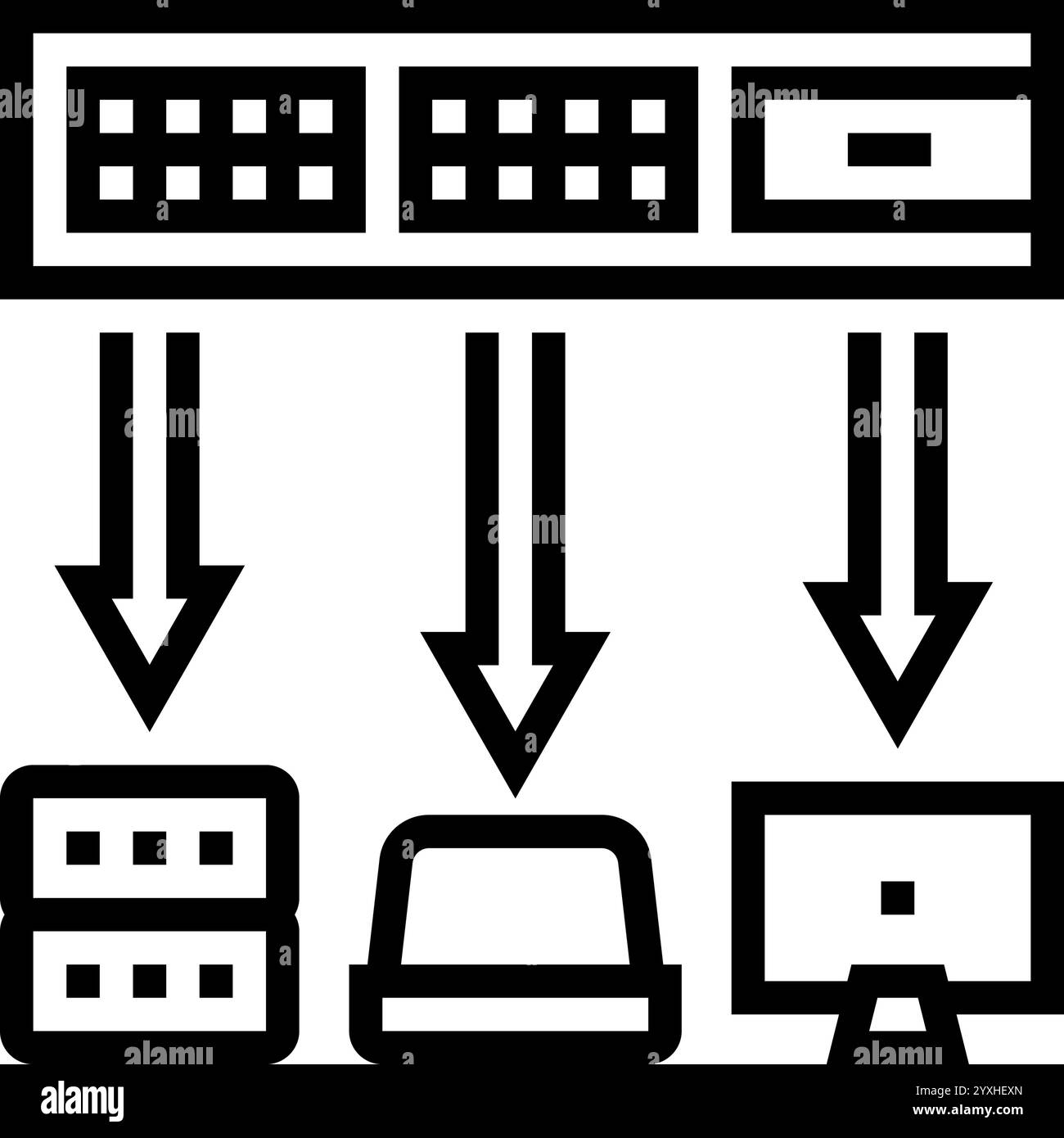 network switch data center line icon vector illustration Stock Vector ... network switch data center line icon vector illustration Stock Vector ...