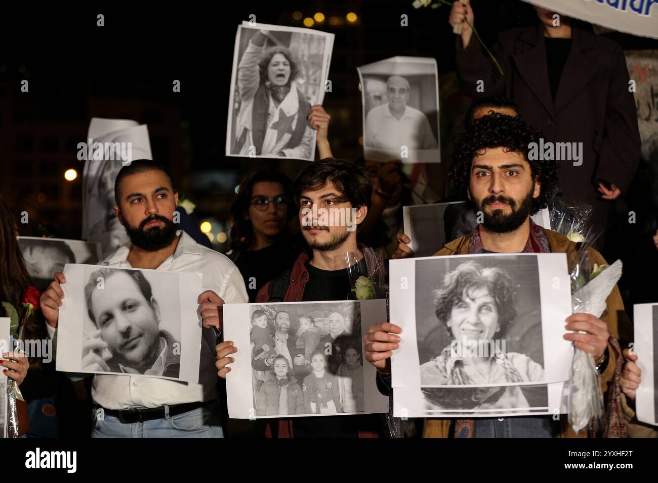 Beirut, Beirut, Lebanon. 16th Dec, 2024. Syrian and Lebanese display ...