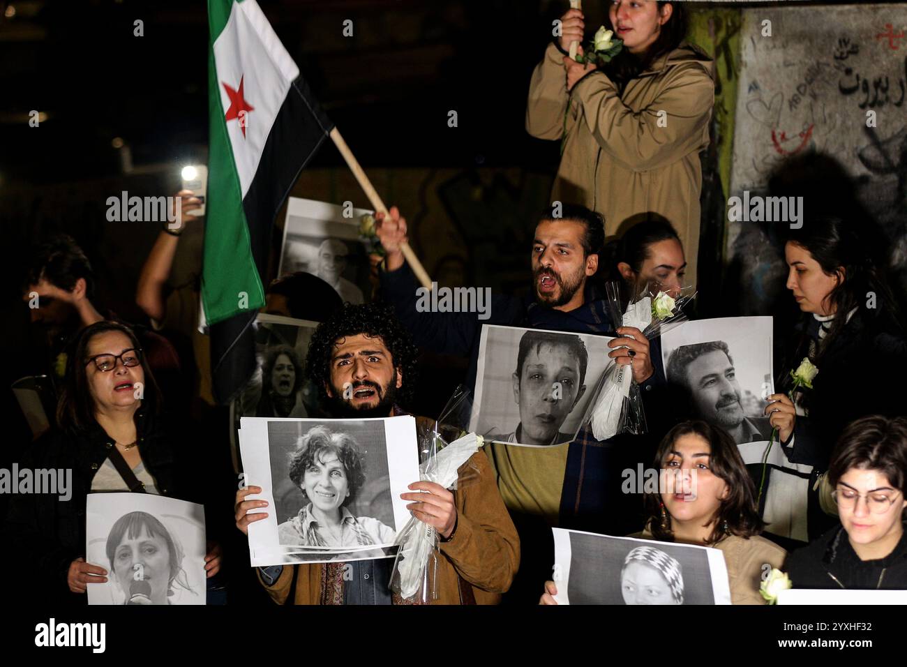 Beirut, Beirut, Lebanon. 16th Dec, 2024. Syrian and Lebanese display ...