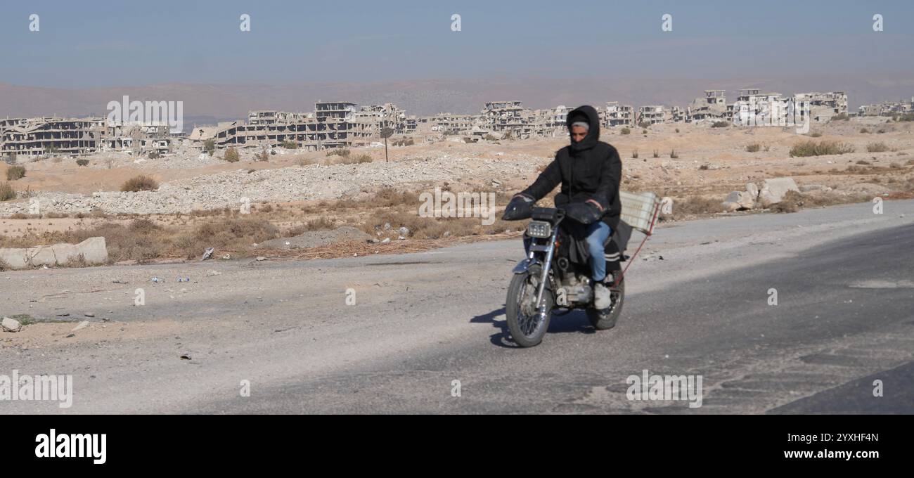 A situation in the streets of Damascus, Syria, after overthrow of the ...
