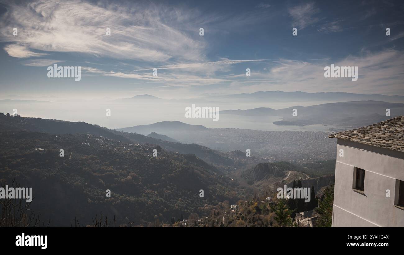 Panoramic View of Volos from Makrinitsa Village Stock Photo - Alamy