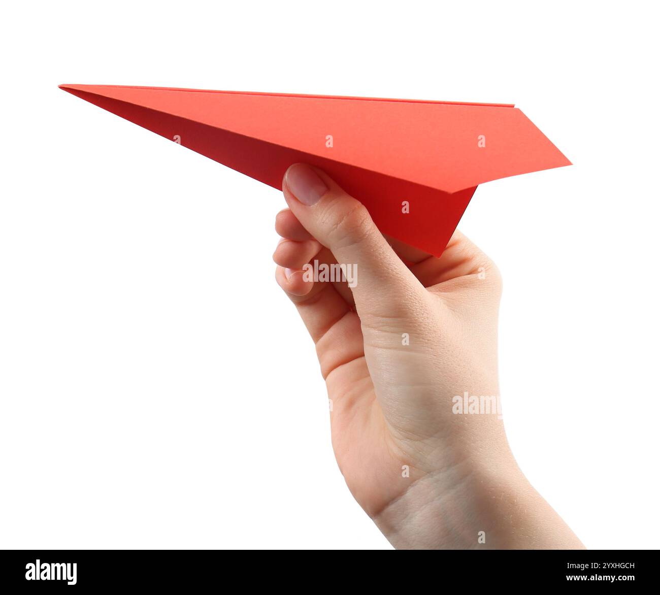 Hand paper plane on Cut Out Stock Images & Pictures - Alamy