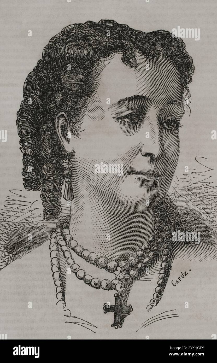 Eugénie de Montijo (Eugenia de Palafox Portocarrero y Kirkpatric) (1826-1920). Spanish ...