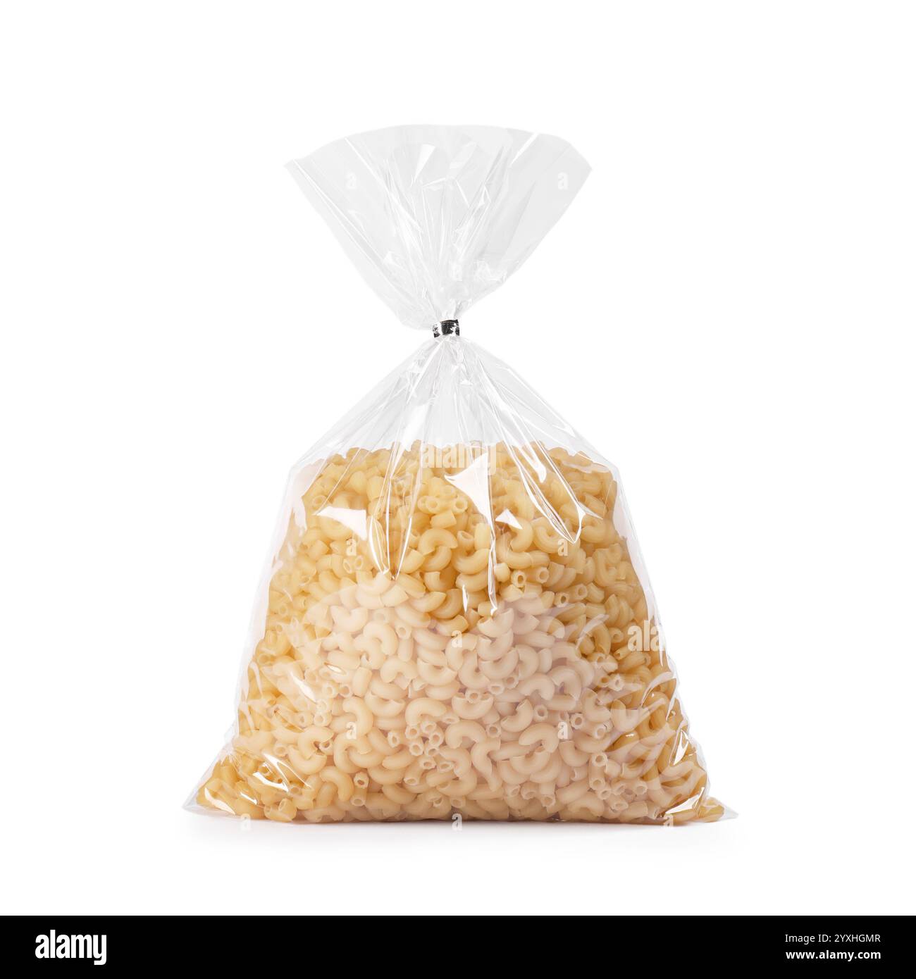 Plastic bag with pasta isolated on white Stock Photo - Alamy