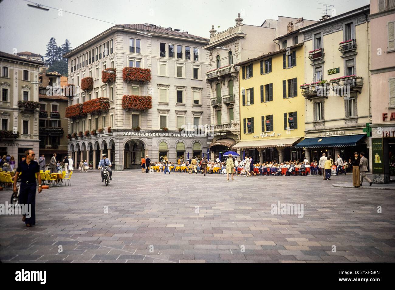 A vintage photograph of a European town square Stock Photo - Alamy