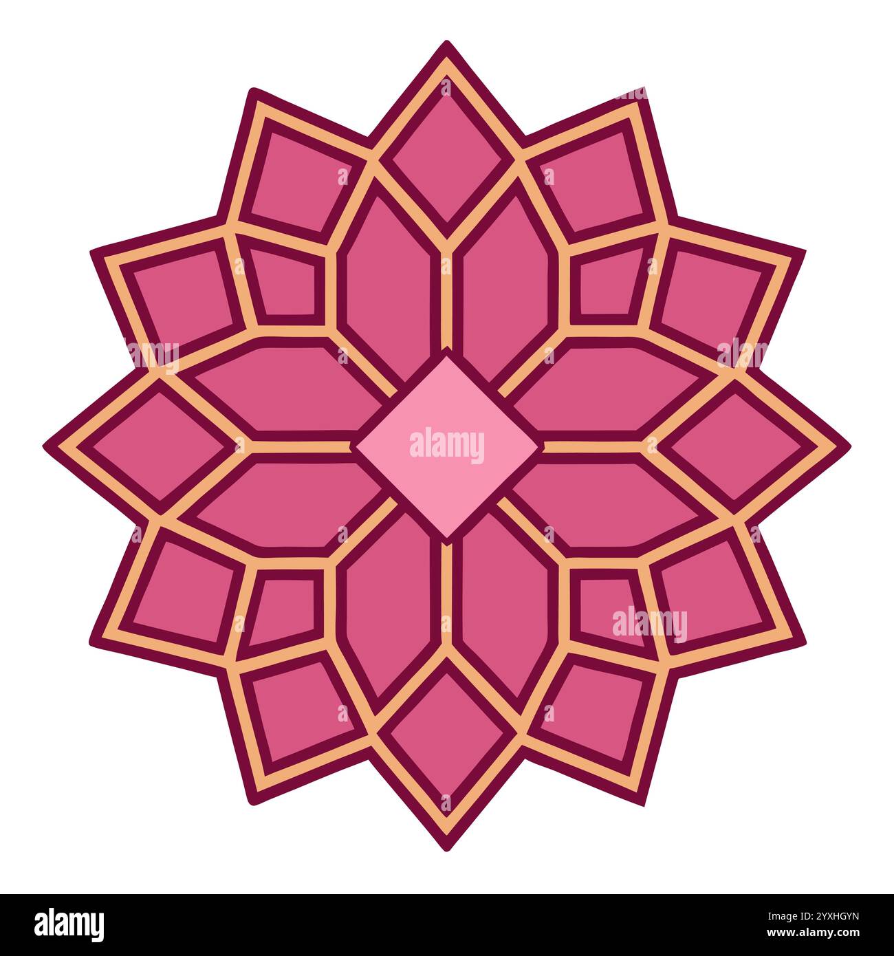 Islamic decorations in the dome of the Prophet's Mosque in Saudi Arabia ...