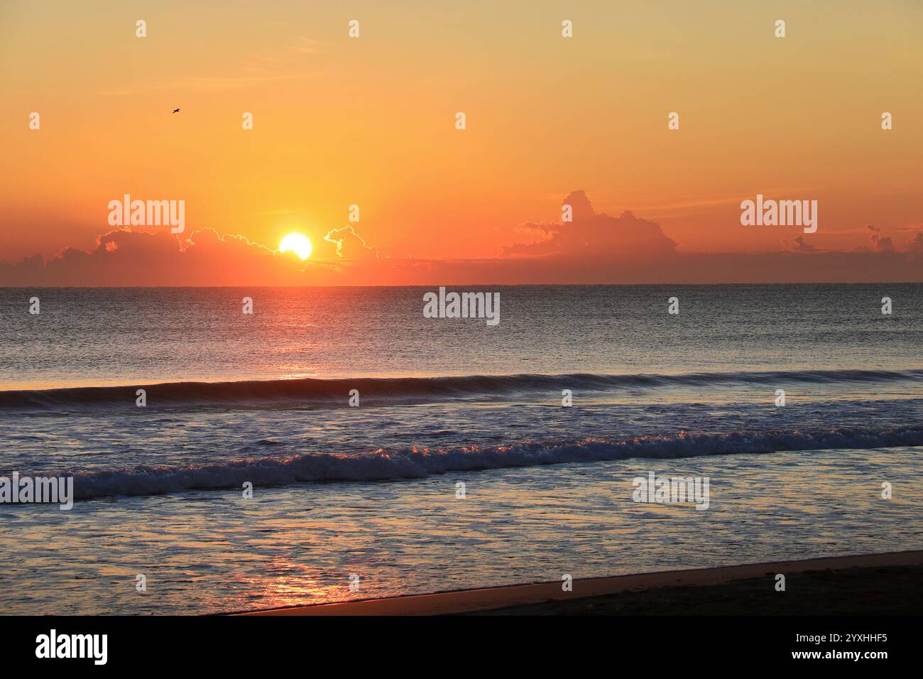 Beautiful Sunrise on the beach in winter in Arenales del Sol, Alicante ...