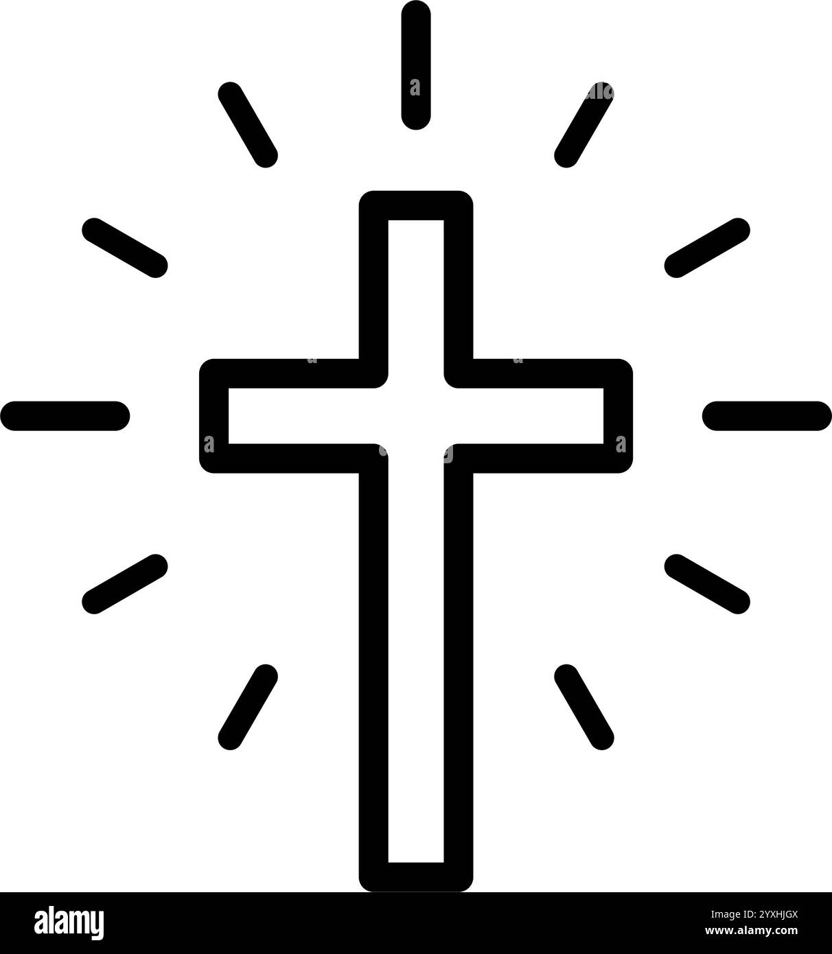 Christian cross with rays of grace Stock Vector Image & Art - Alamy