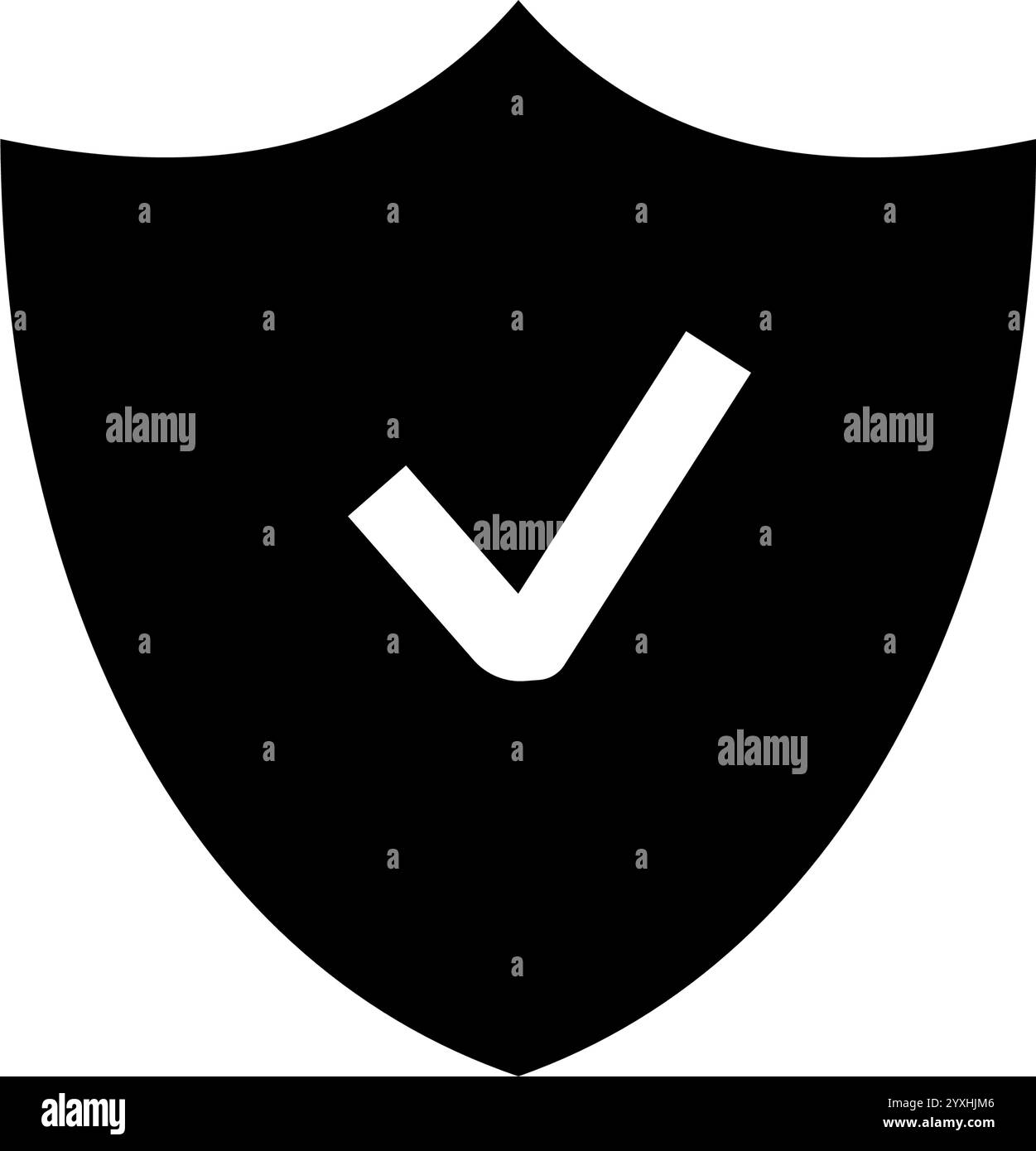 Shield with a check mark, a symbol of protection Stock Vector Image ...