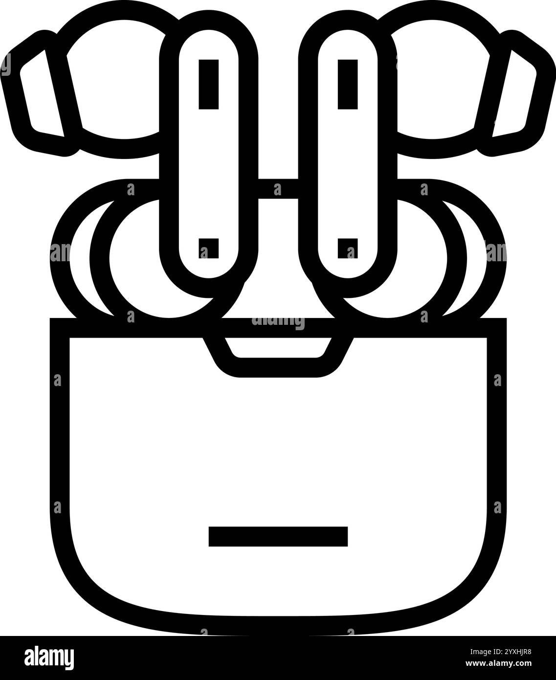 wireless earbuds wearable line icon vector illustration Stock Vector ...