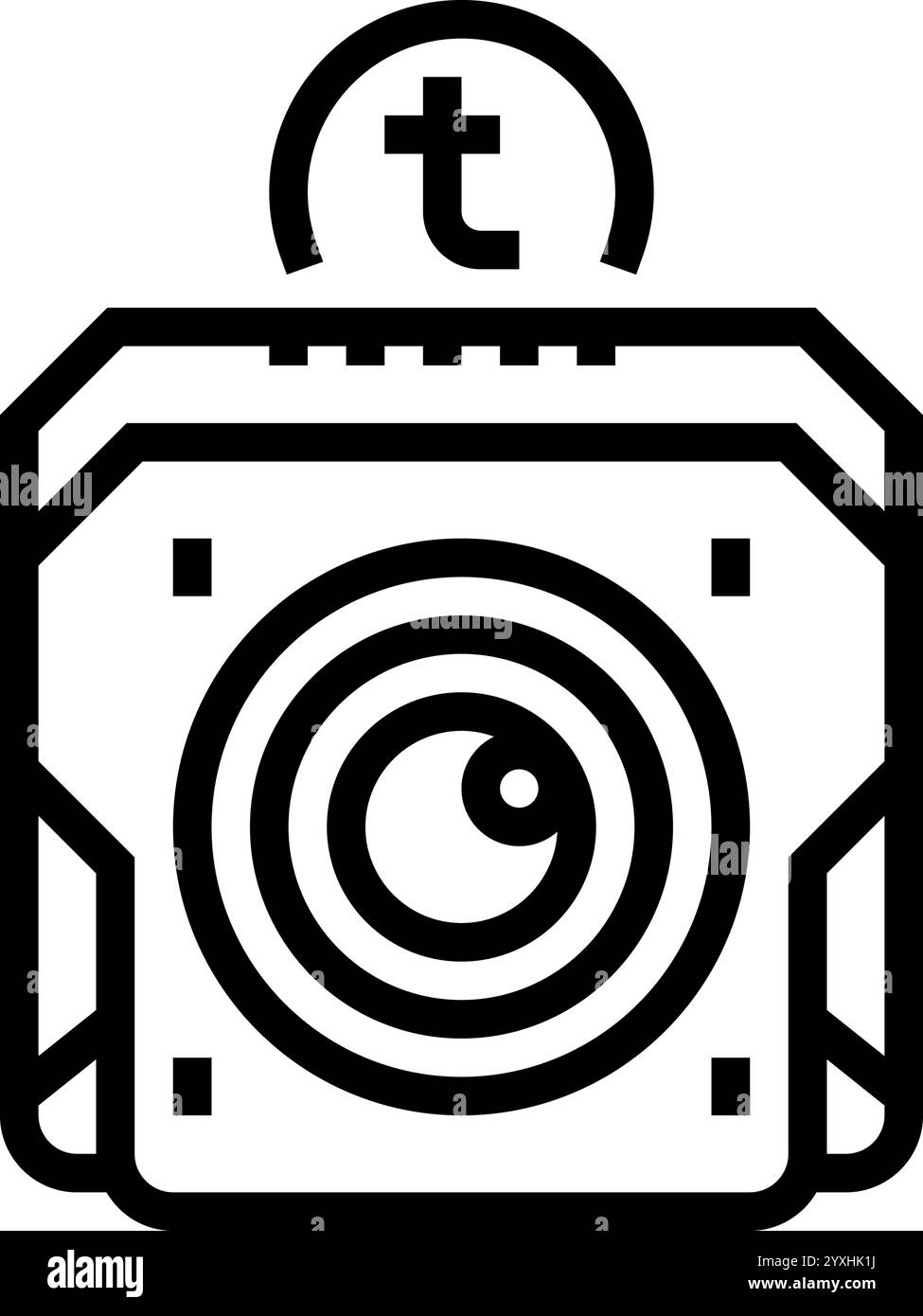 thermal imaging camera aerial vehicle line icon vector illustration ...