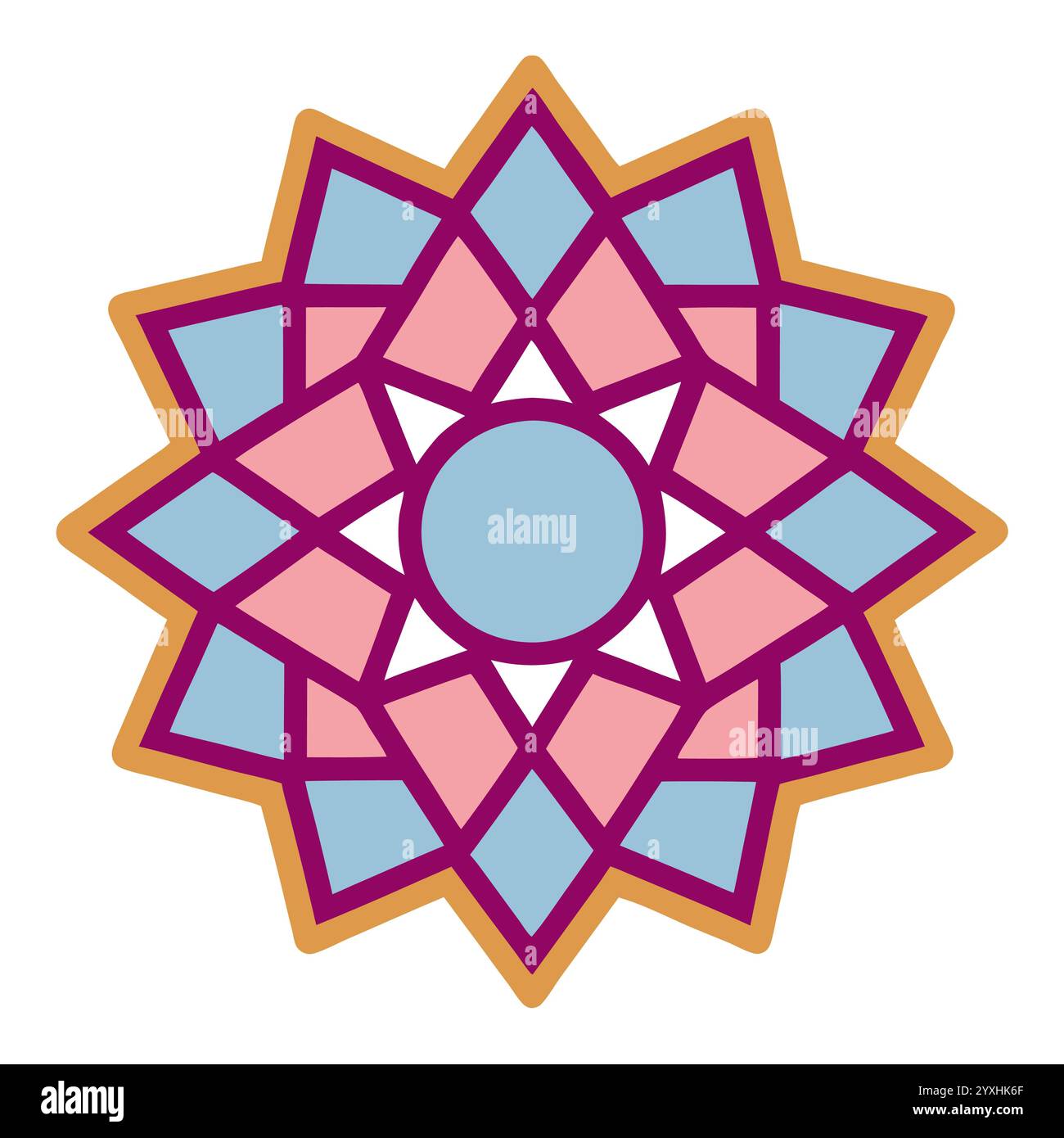 Islamic decorations in the dome of the Prophet's Mosque in Saudi Arabia ...