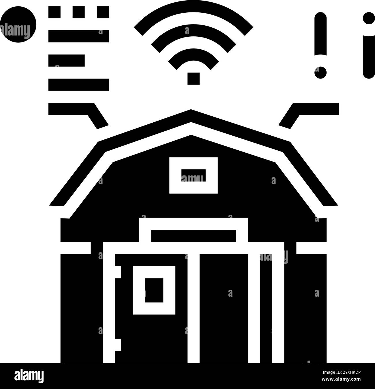 smart barn agri tech glyph icon vector illustration Stock Vector Image ...