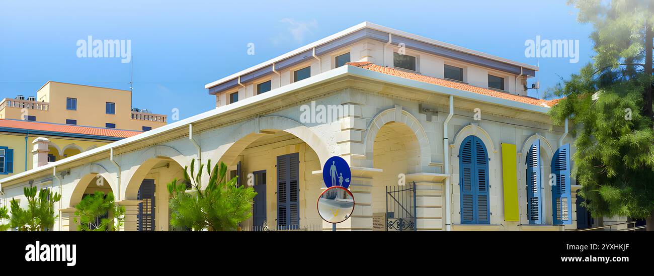 Modern Library Architecture, Cyprus Stock Photo - Alamy