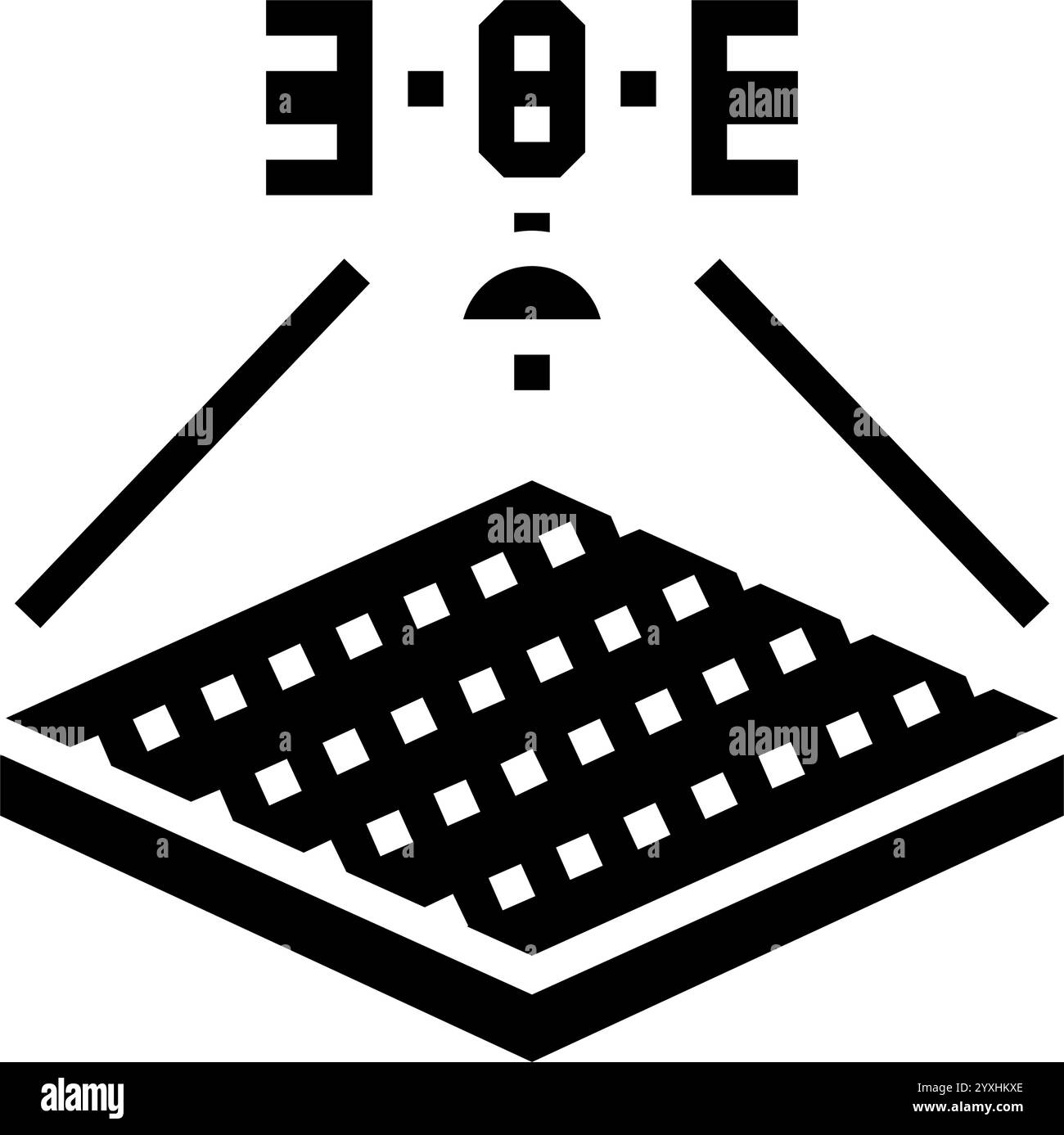 satellite for field mapping glyph icon vector illustration Stock Vector ...