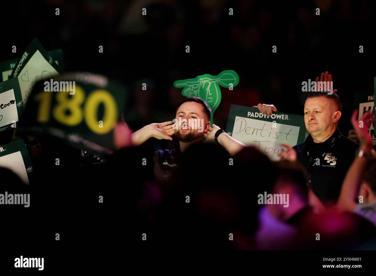Connor Scutt walks out to play Ben Robb in their first round match on ...