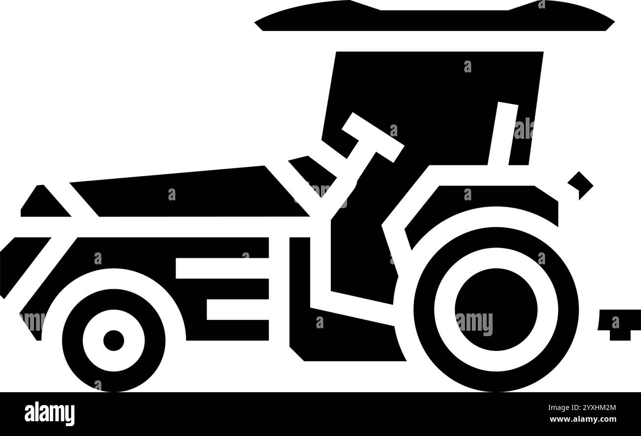 smart tractor agri tech glyph icon vector illustration Stock Vector ...