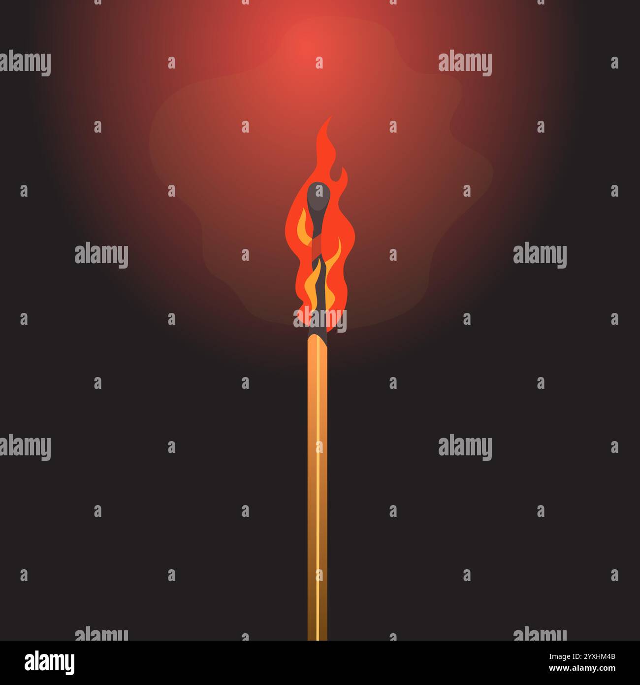 Wood night dark flame Stock Vector Images - Alamy
