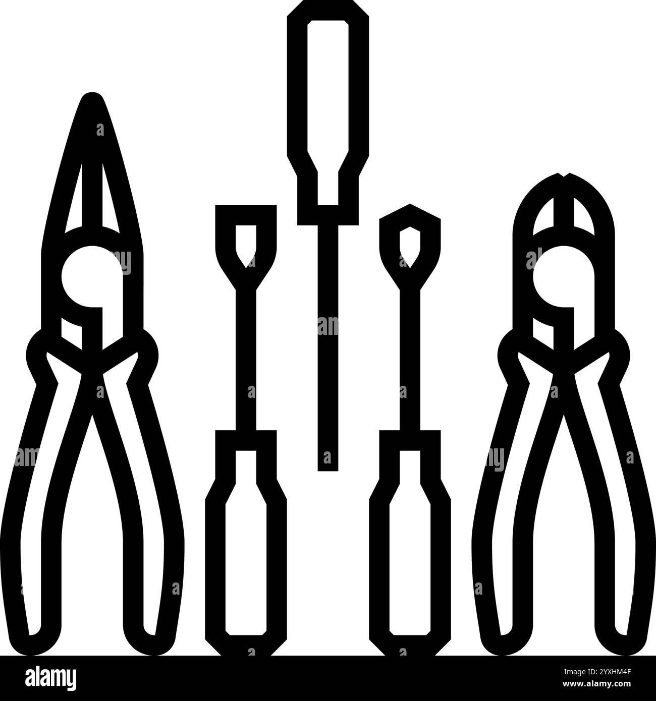 maintenance tools aerial vehicle line icon vector illustration Stock ...