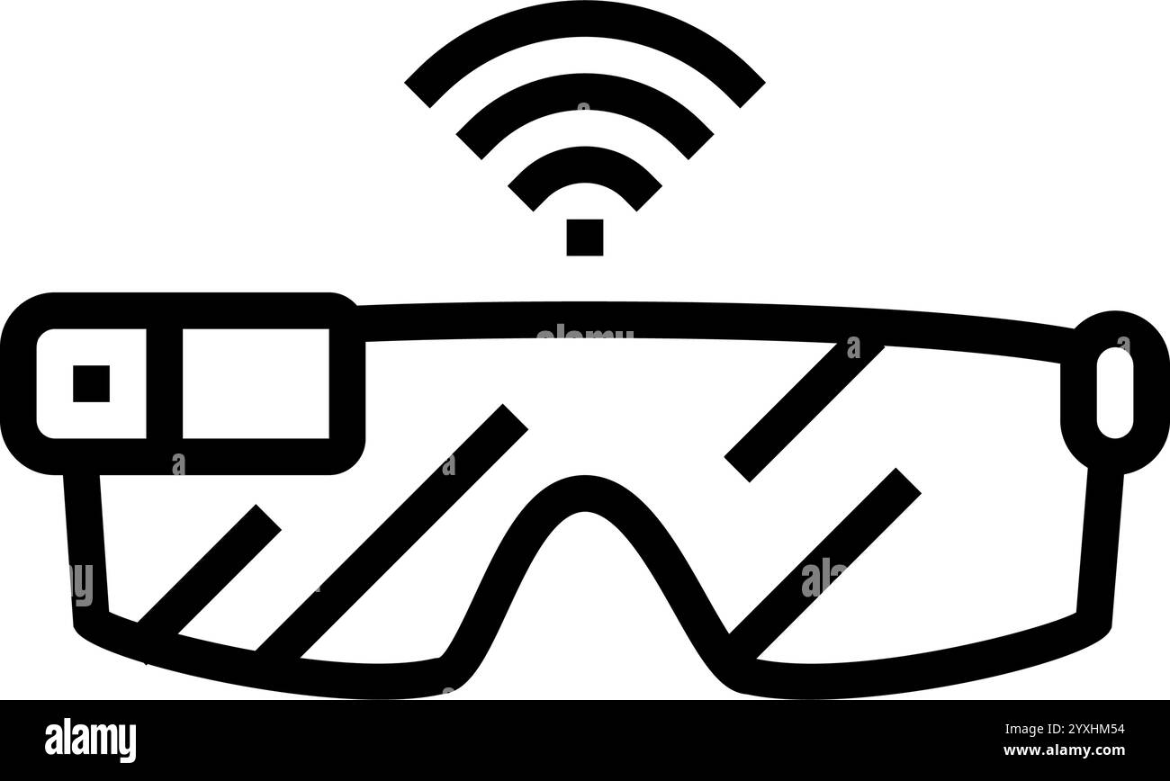 smart glasses wearable line icon vector illustration Stock Vector Image ...