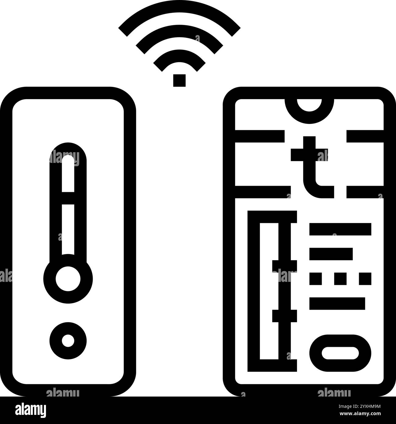 temperature sensor wearable line icon vector illustration Stock Vector ...