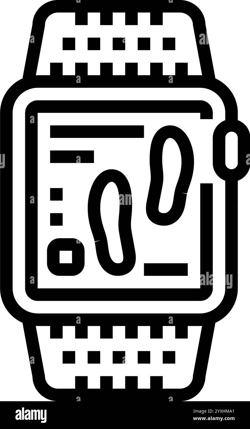 sleep tracker wearable line icon vector illustration Stock Vector Image ...