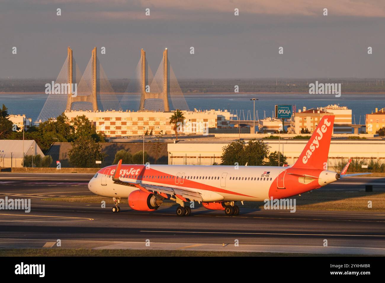 easyJet Airbus A321-251NX passenger plane taxi on runway in Humberto ...