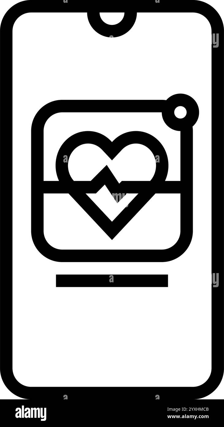 fitness app wearable line icon vector illustration Stock Vector Image ...