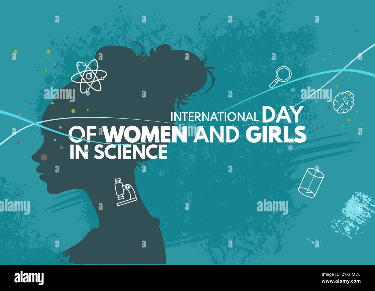 International day of Women and Girls in science Stock Vector Image ...