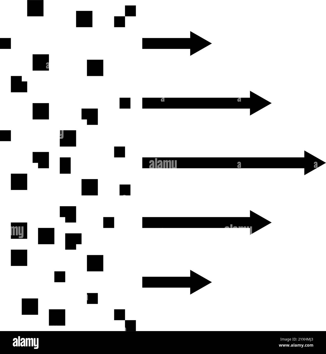 flow arrows big data glyph icon vector illustration Stock Vector Image ...