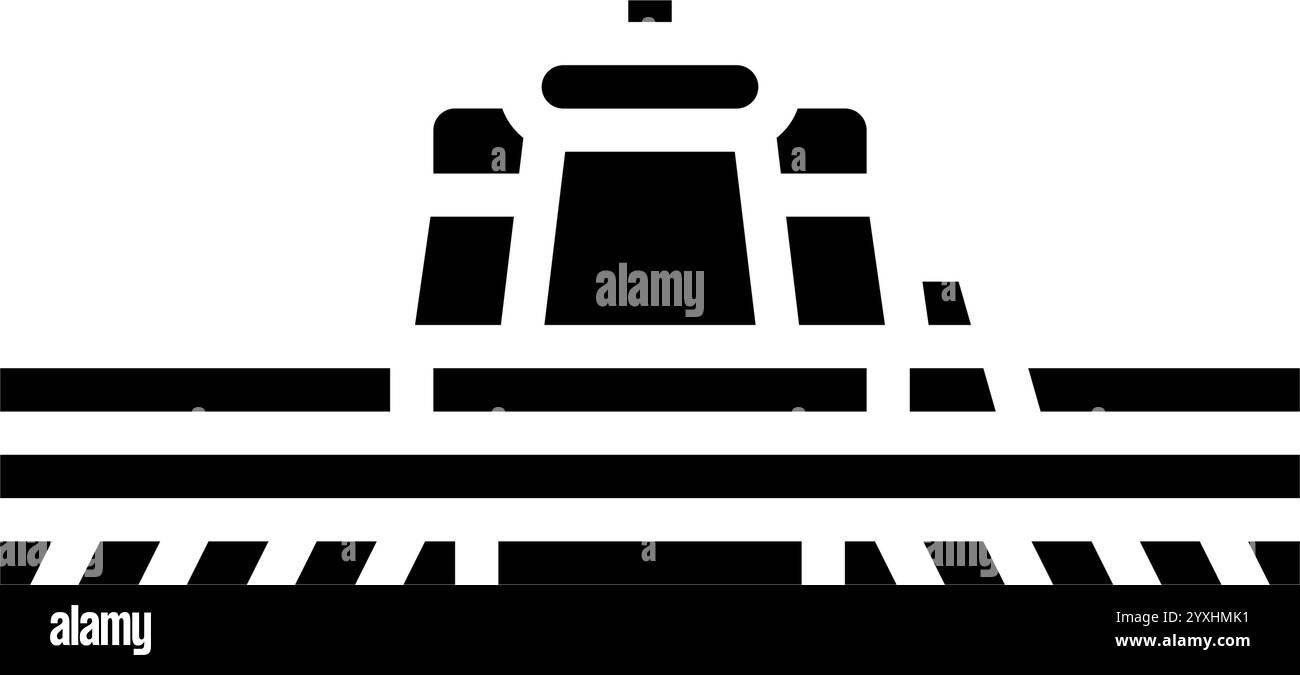 harvesting machine agri tech glyph icon vector illustration Stock ...