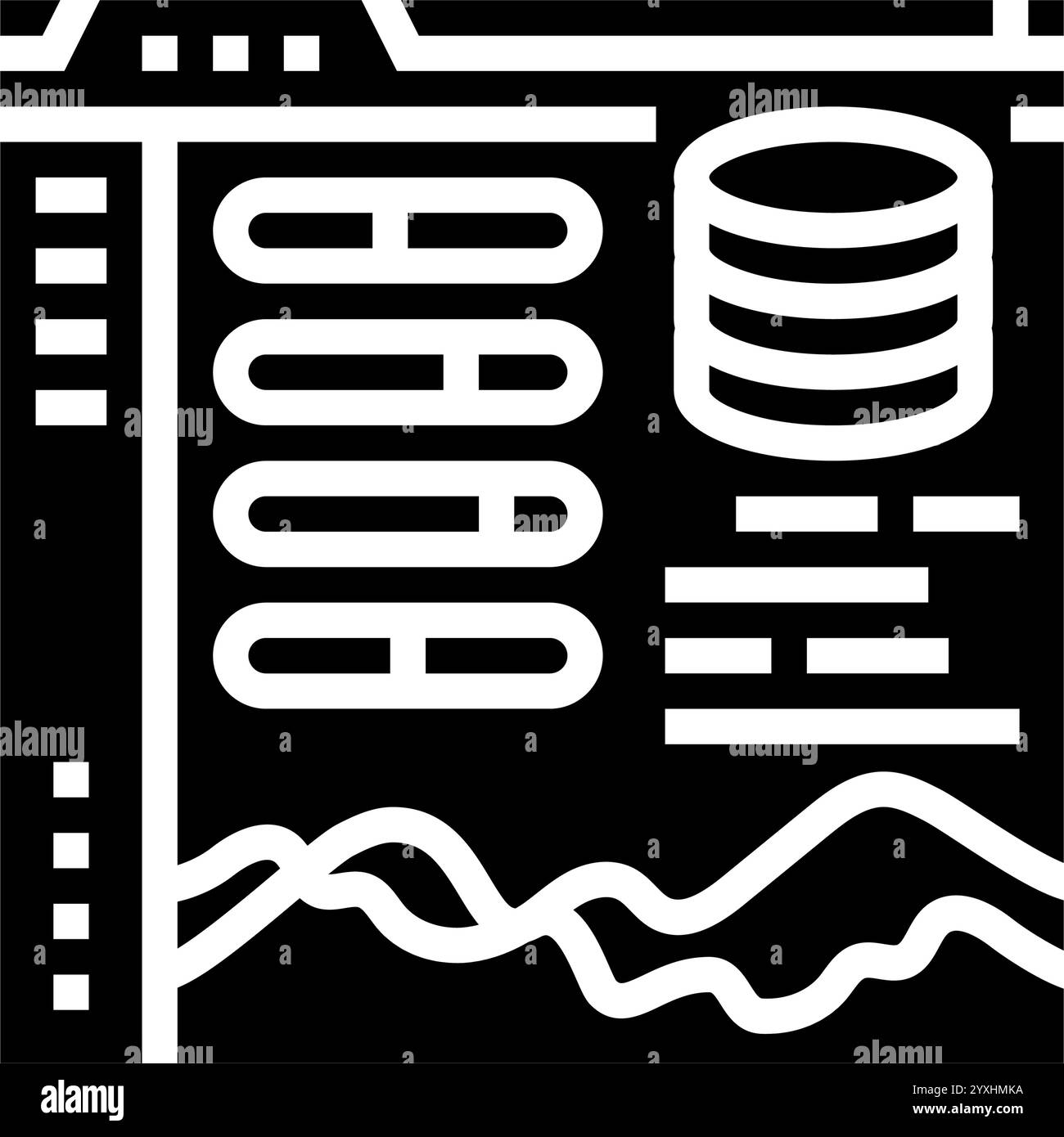 visualization dashboard glyph icon vector illustration Stock Vector ...