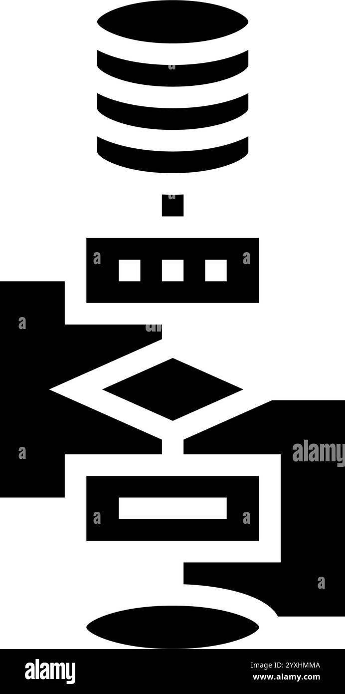 Algorithm Big Data Glyph Icon Vector Illustration Stock Vector Image 0931