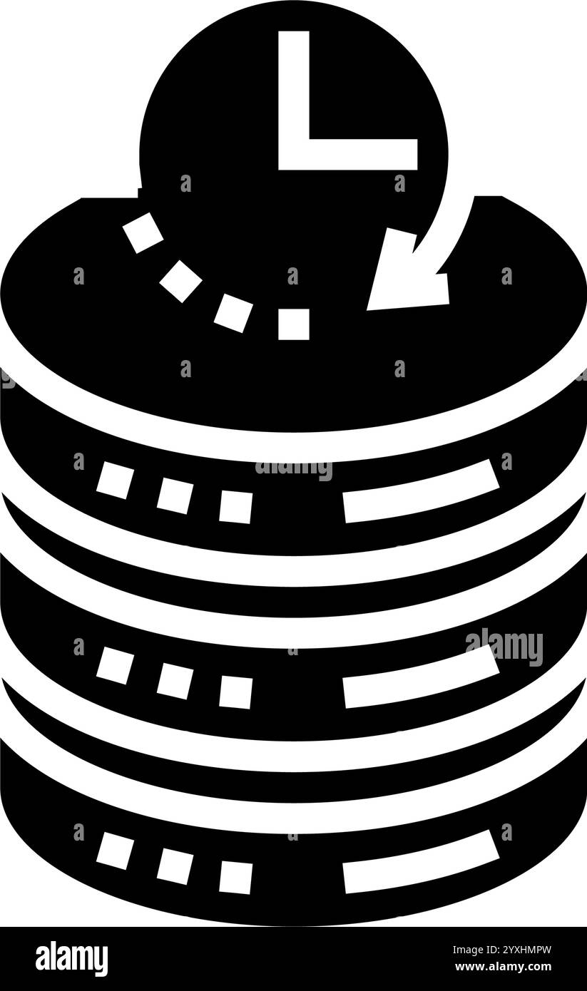 real time stream big data glyph icon vector illustration Stock Vector ...